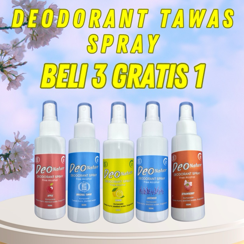 Jual Natural Deodorant Spray Tawas Cair 100ml | Shopee Indonesia