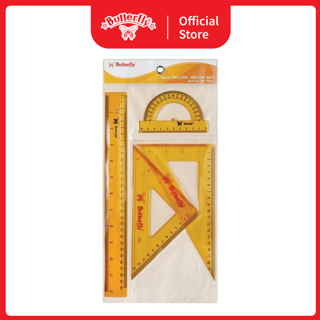 Jual Butterfly Penggaris Segitiga BT-760 / Set Penggaris | Shopee Indonesia
