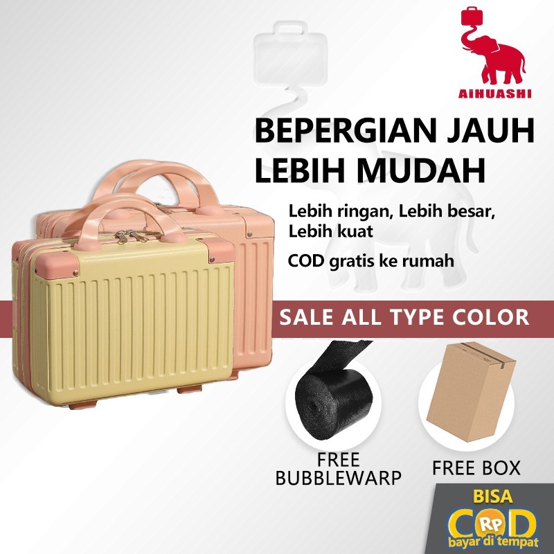 Jual AIHUASHI Koper Mini 14 Inch Beauty Case tas make up koper Kosmetik ...