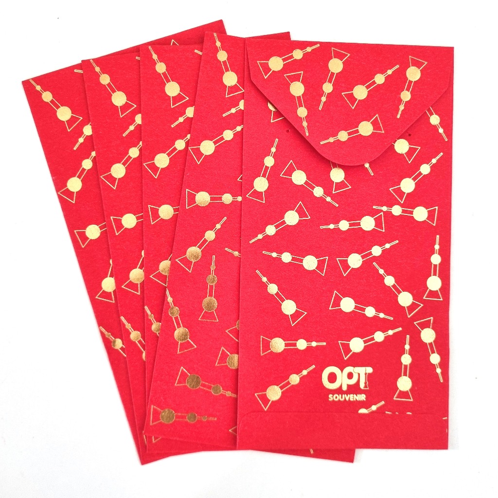Jual 5pc Souvenir Kertas Angpau Angpao Hongbao Amplop Merah Panjang Imlek Sincia Gong Xi Fa Cai ...