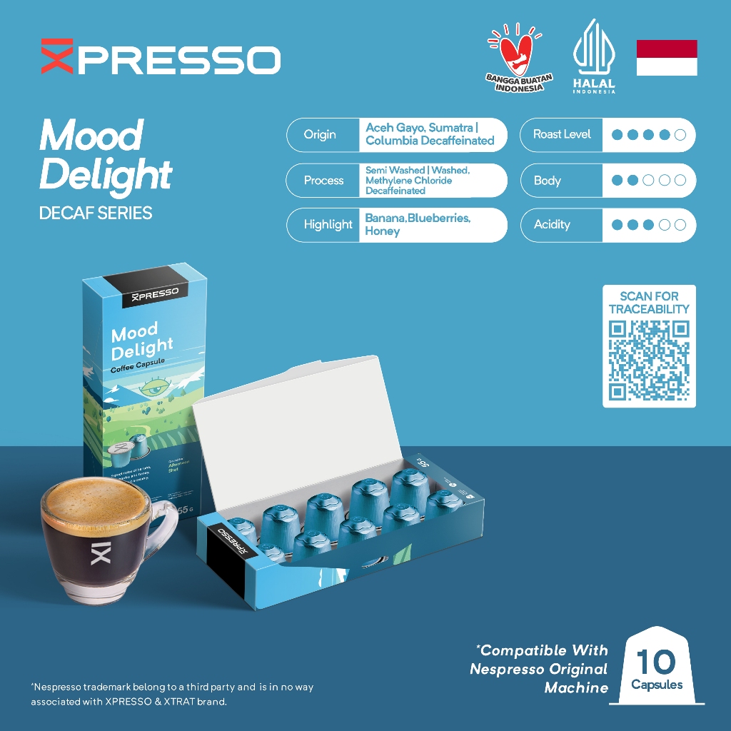 Jual XPRESSO Kopi Kapsul - Mood Delight - Nespresso Coffee Capsules ...
