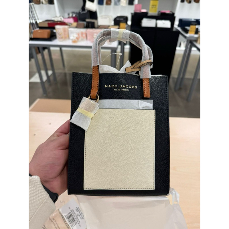 Jual Marc Jacobs Micro Grind Shopper Tote Crossbody Smoked Almond Multi ...