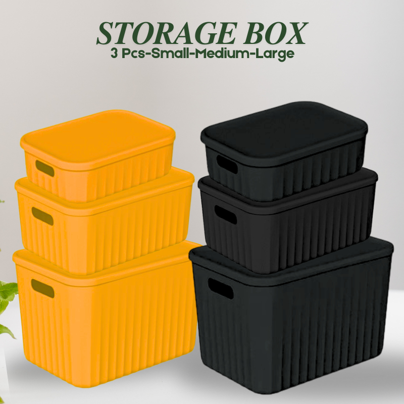 Jual Kotak Storage Dengan Tutup Keranjang Plastik Kontainer Organizer ...