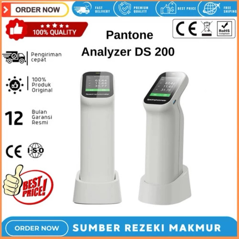 Jual Colorimeter Color Meter RGB CIE Pembaca Warna DS-200 Reader DS200 ...