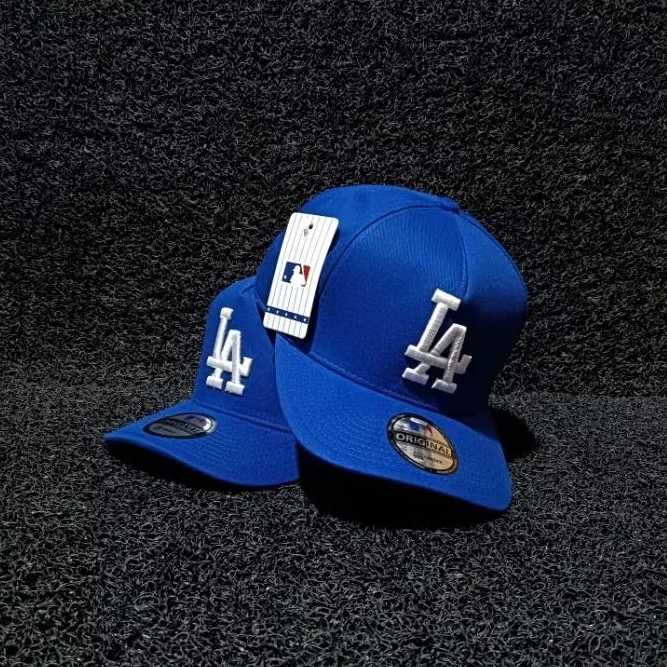 Jual Los Angeles LA White Blue Original Full Tag MLB Topi Baseball ...
