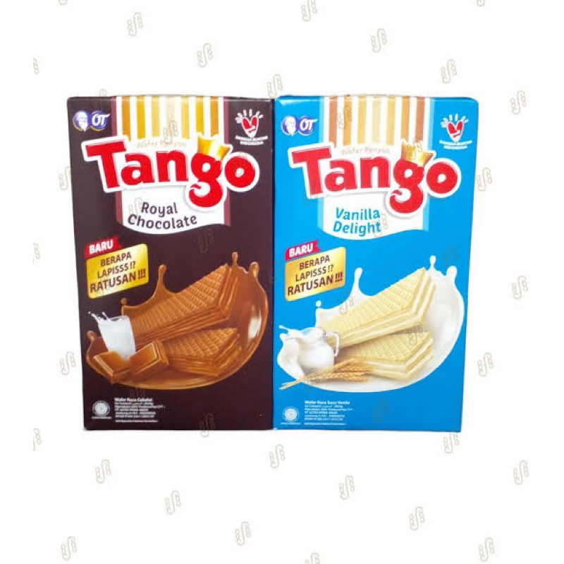 Jual Wafer Tango 5gram 1 Kardus Murah rasa Chocolate dan Vanilla ...