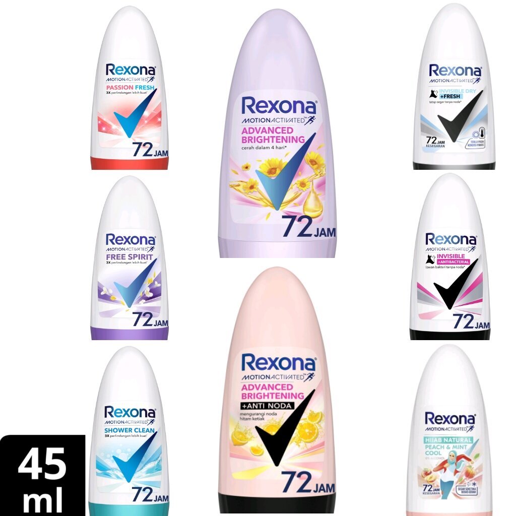 Jual Rexona deodorant roll on women 45 ml / 40 ml (shower clean ...