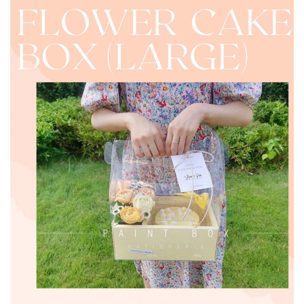 Jual Transparant Flower Box / Flower Cake Box / Kotak Bunga kue (large ...