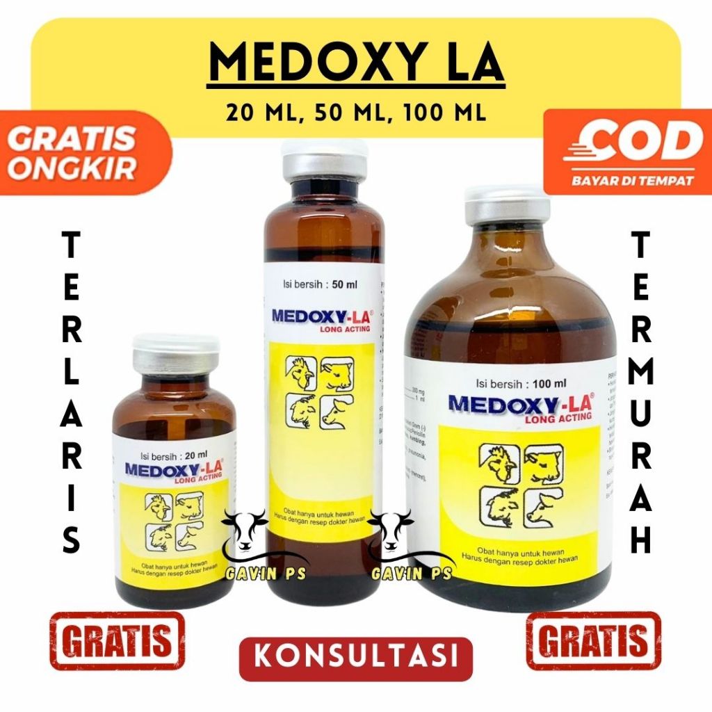 Jual MEDOXY LA 20 ml, 50 ml, 100 ml, Antibiotik ternak Spektrum Luas ...