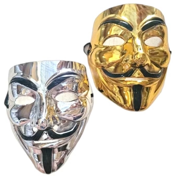 Jual topeng anonymous blue gold silver limited edition / topeng ...