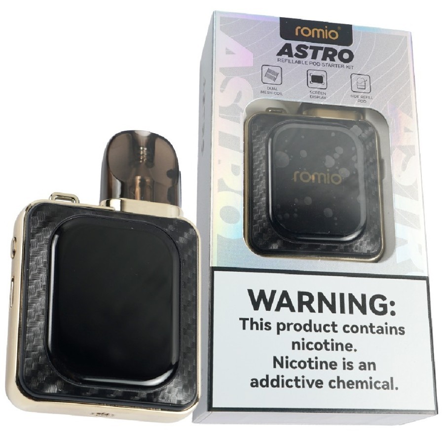 Jual Pod Romio Astro Carbon Gold 30W 1200mAh by Romio | Shopee Indonesia