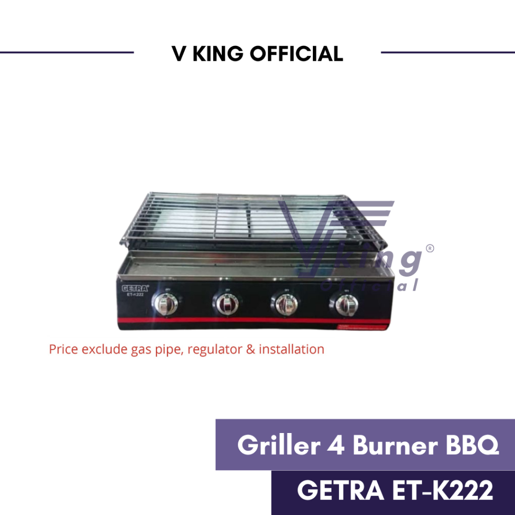Jual Griller GETRA ET K222 / ET K 222 Kompor Gas Pemanggang 4 Tungku ...