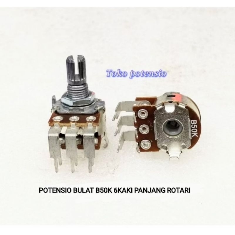 Jual POTENSIO ROTARI B50K KAKI PANJANG SETEREO | Shopee Indonesia