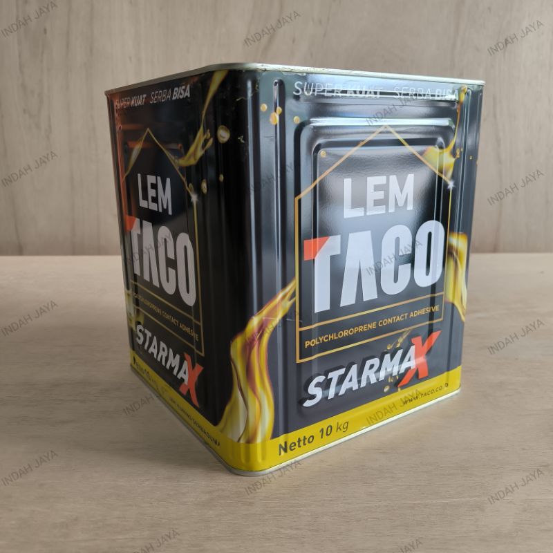 Jual Lem Kuning TACO STARMAX Blek 10 kg - Multiplek Triplek Plywood Kayu MDF HPL PVC Sheet Vinyl ...
