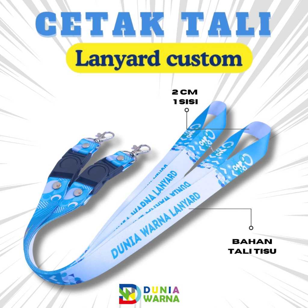Jual CETAK TALI LANYARD ID CARD CUSTOM PRINTING SUBLIM UKURAN 2 CM 1 ...