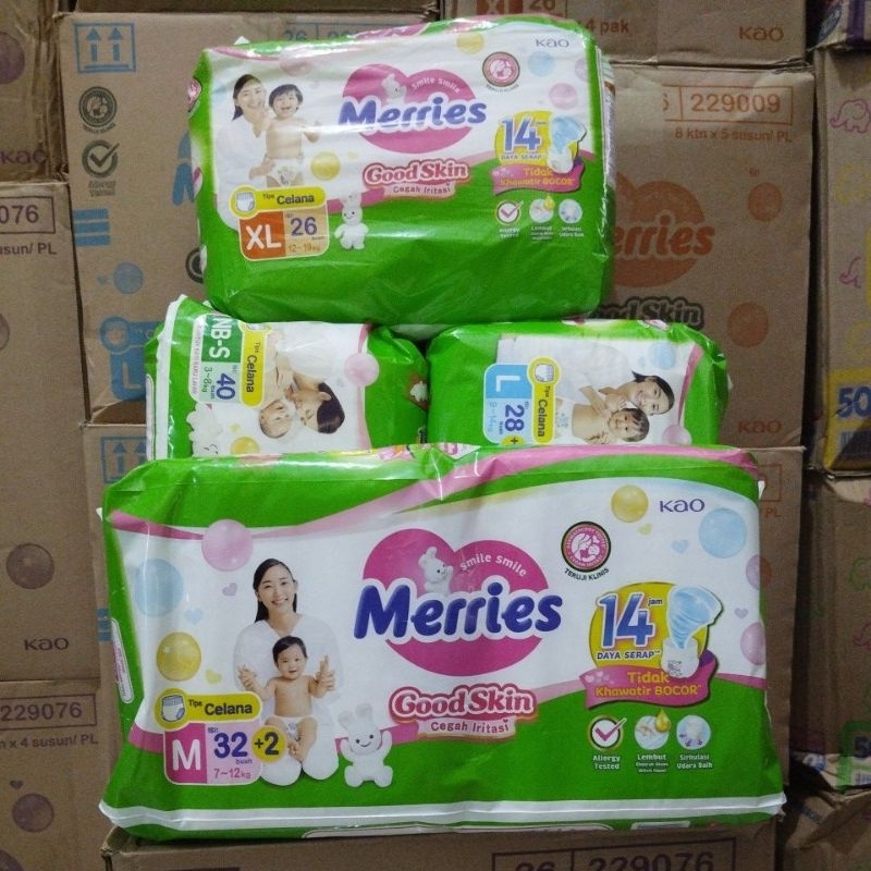 Jual POPOK MERRIES GOOD SKIN NBS40, M34, L30, XL26 | Shopee Indonesia