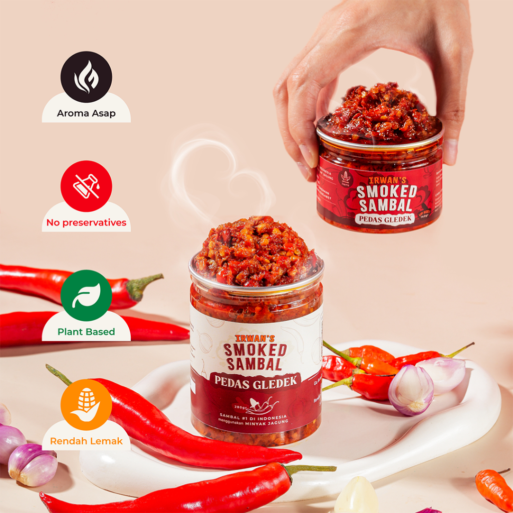 Jual Irwan's Smoked Sambal - Sambal Pedas Gledek | Homemade Sambel ...