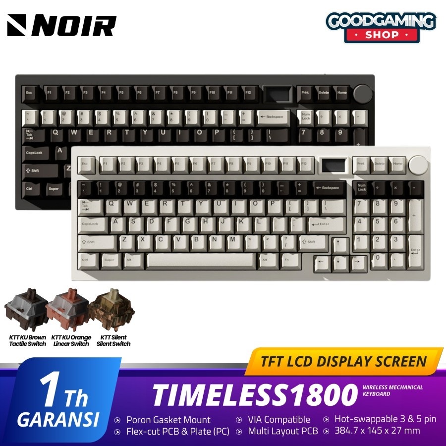 Jual Noir Timeless1800 / Timeless 1800 96% Wireless Mechanical Keyboard ...