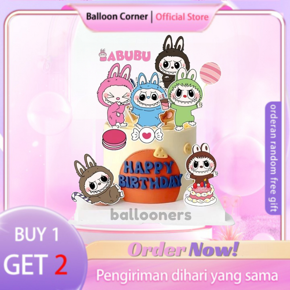 Jual 6 Pcs Cake Topper Labubu Topper Kue Karakter Labubu Dekorasi Kue ...