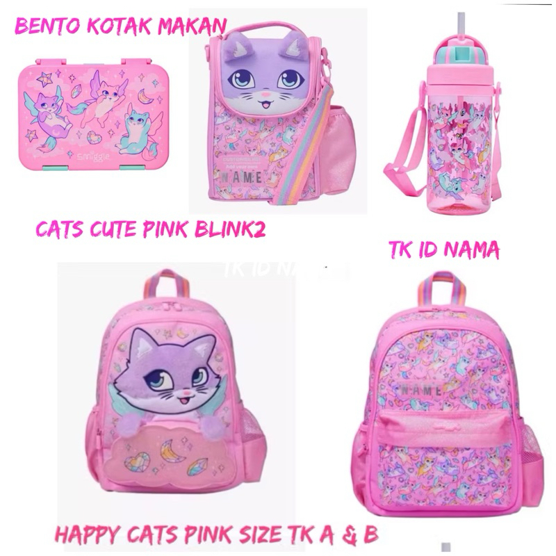 Jual NEW BACKPACK SMIGGLE TK A/ B HAPPY CATS PINK MEWAH CANTIK GRADE ...