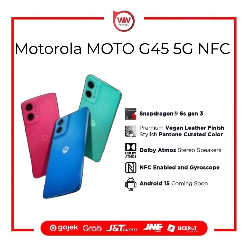 Jual Hp Motorola MOTO G45 5G NFC Ram 8GB Internal 256GB Garansi Resmi ...