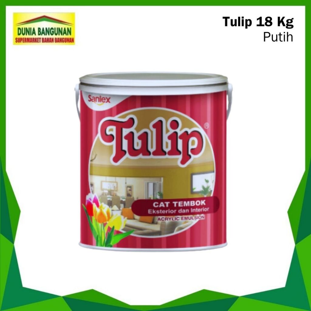 Jual Cat Sanlex Tulip Putih 18 Kg Cat Tembok Interior Putih | Shopee ...