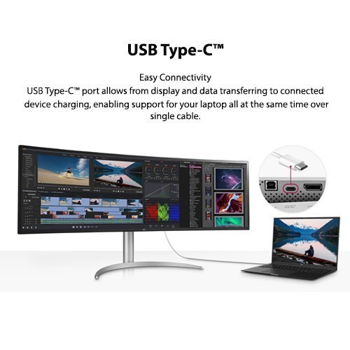 Jual Monitor LG 49" Inch 49WQ95C-W Curved IPS Dual QHD USB Type-C Ultrawide | Shopee Indonesia