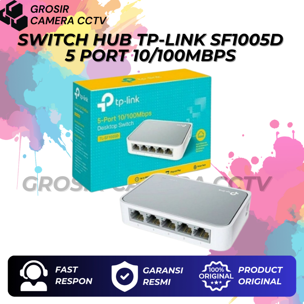 Jual TP-LINK SWITCH HUB 5 PORT 10/100Mbps TL-SF1005D - ORIGINAL TP-LINK | Shopee Indonesia