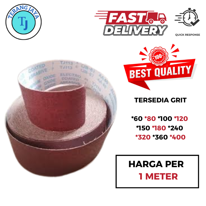 Jual Amplas Meteran Grit 60 80 100 120 150 180 240 320 360 400 | Shopee ...