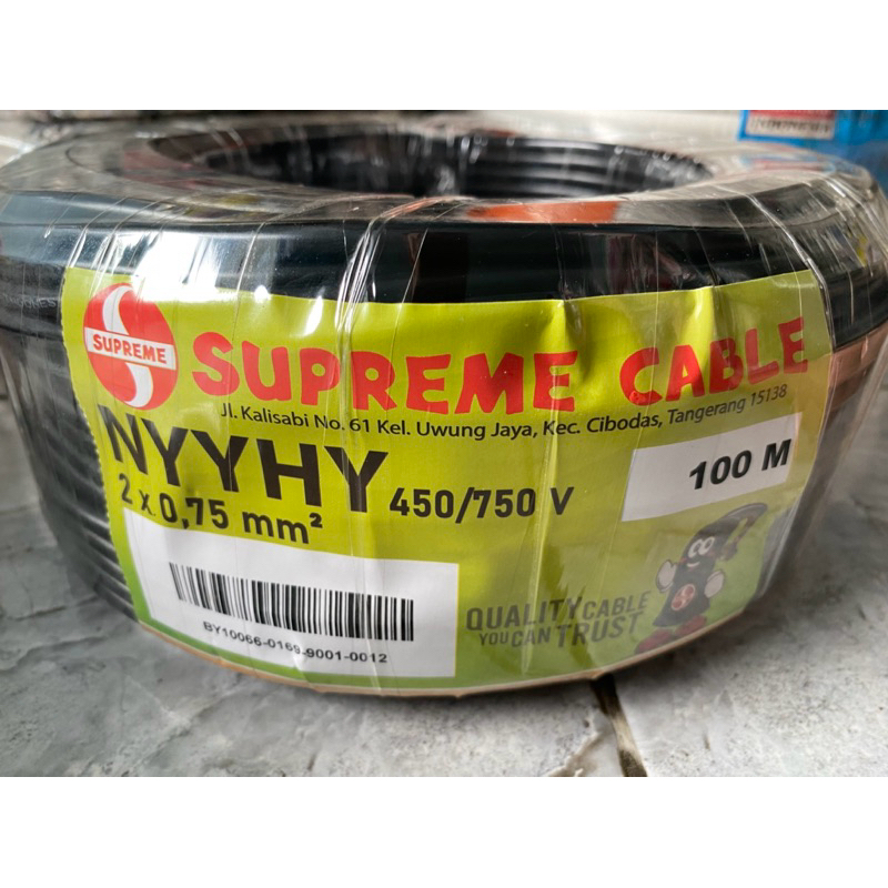 Jual KABEL TEMBAGA SERABUT MERK SUPREME NYYHY 2x0,75 @100M | Shopee Indonesia