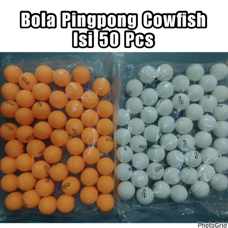 Jual [50 Pcs] Bola Pingpong Cowfish Isi 50 pcs / Bola Tenis Meja | Shopee Indonesia