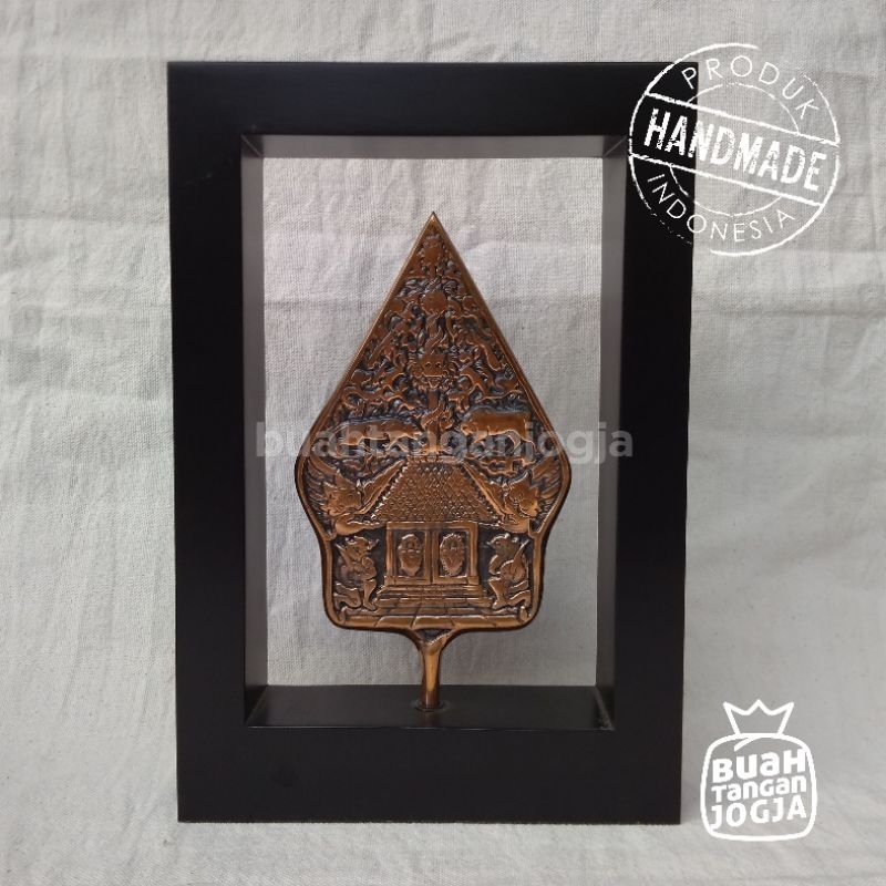 Jual Frame Gunungan Wayang + Label Custom - Kerajinan Khas Jogja - 19x28 cm | Shopee Indonesia