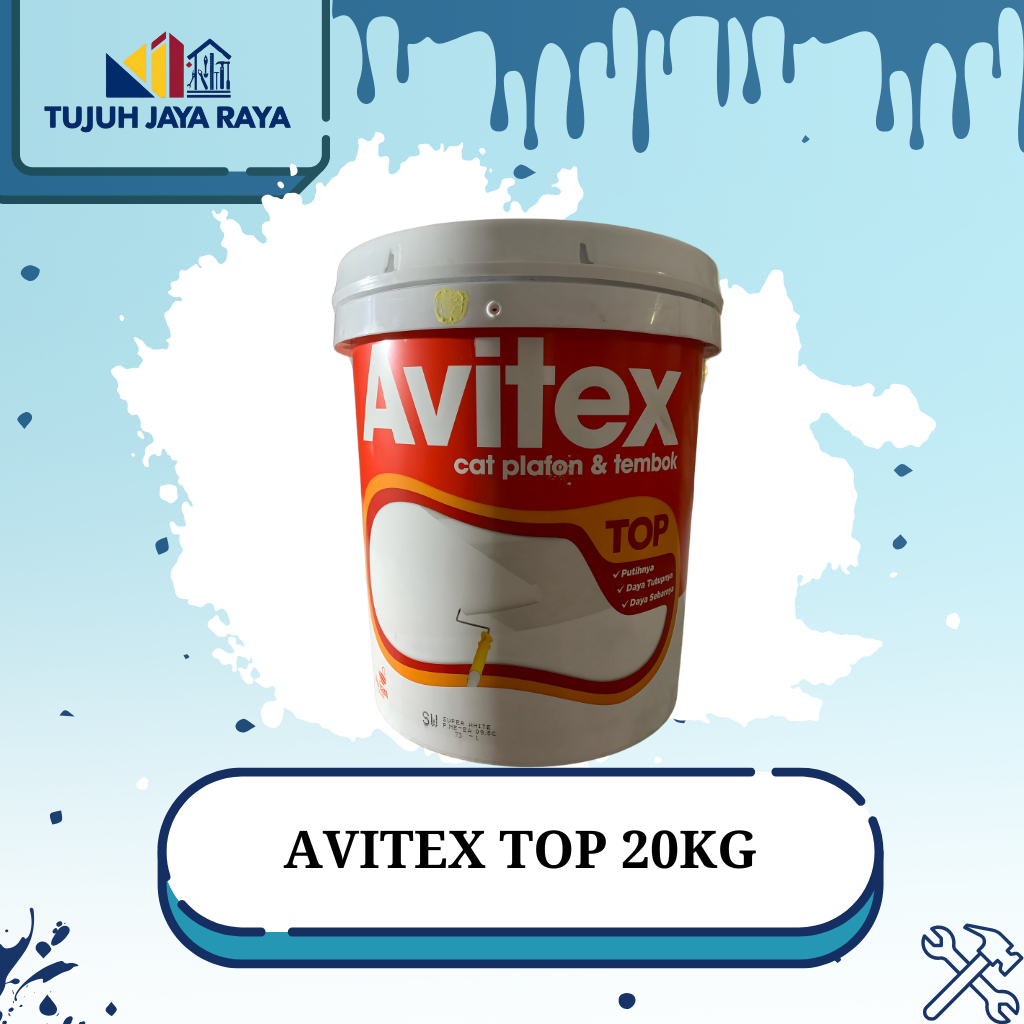 Jual Cat Plafon dan tembok Avitex Top 20kg Super white | Shopee Indonesia