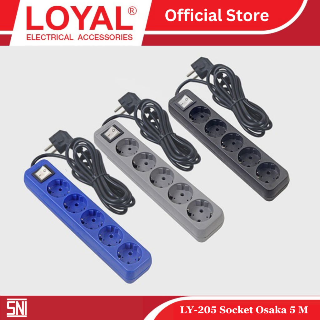 Jual Loyal Stop Kontak Saklar Stopkontak 5 Lubang 5 Meter Colokan LY ...