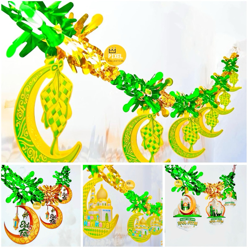 Jual GARLAND TARIK LEBARAN IDUL FITRI 2025 SLINGER HARI RAYA 2.8 METER ...