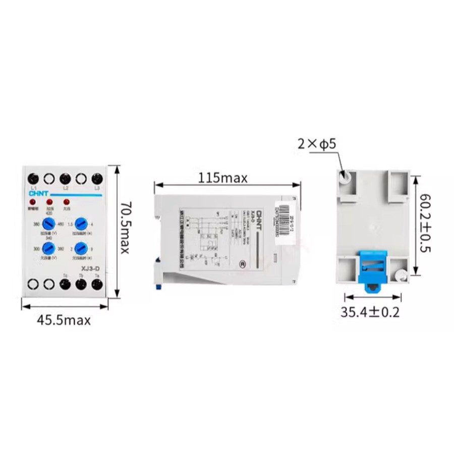 Jual GARANSI READY Chint XJ3-D Phase Failure Relay XJ3 D Chin Xj3D 380V ...