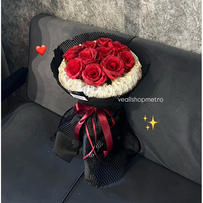Jual buket bunga mawar plastik buket wisuda buket ulang tahun | Shopee ...