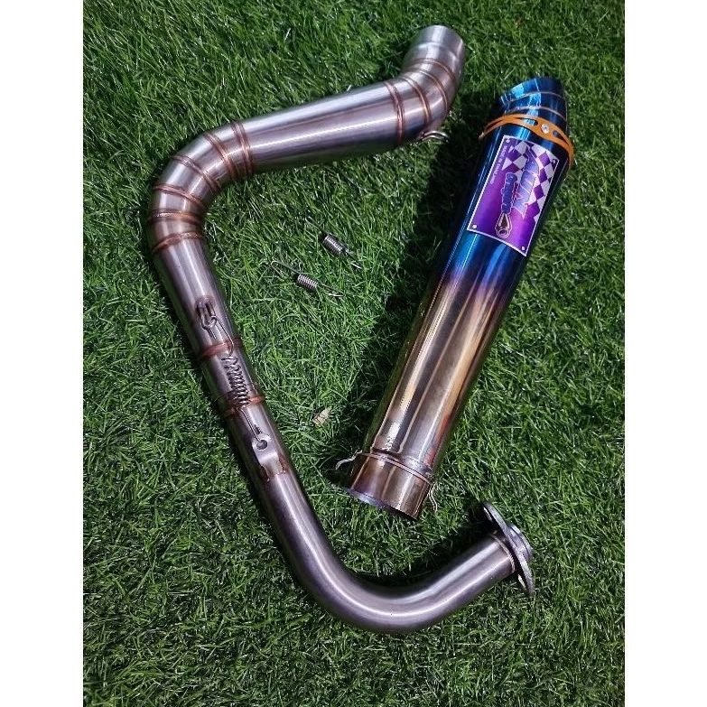 Jual Open Pipe Canister Aun 1set 51mm Big Elbow for Mio i125 Mio sporty ...