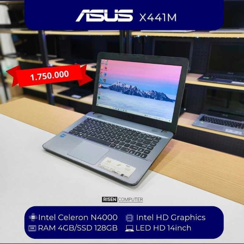 Jual Laptop Asus X441M Intel Celeron N4000 RAM 4GB SSD 128GB Notebook ...