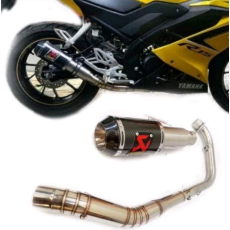 Jual knalpot racing Akrapovic gp m1 Lorenzo full system for R15 v2 V3 v4 Vixion Xabre Byson ...