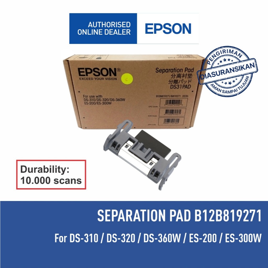 Jual EPSON Separation Pad For Scanner DS310 DS-310 DS360w DS-360w ...