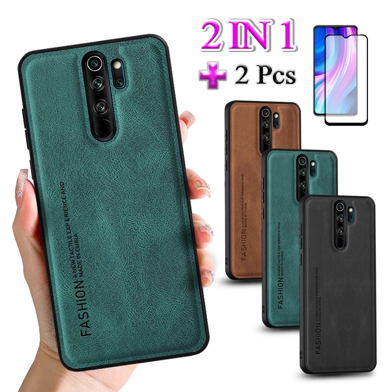 Jual 2 Dalam 1 Casing Redmi Note 8 Pro Kotak Kulit Minimalis Dengan ...