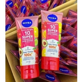 Jual PROMO NIVEA EXTRA BRIGHT 10 SUPER VITAMIN & SKINFOOD 180ML | NIVEA ...
