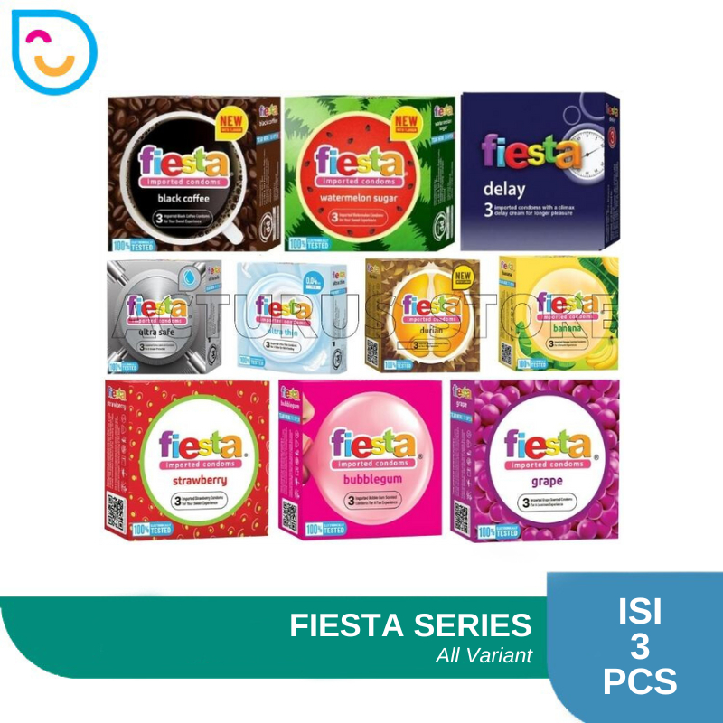 Jual Kondom Fiesta isi 3 Pcs Kondom Tahan Lama All Varian / Kondom ...