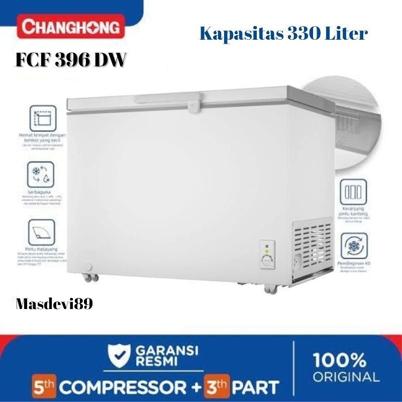 Jual chest freezer canghong Freser box 330 liter Garansi 5th+3th ...