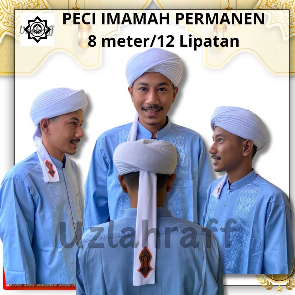 Jual Peci Imamah Permanen Panjang 8 Meter 12 Lipatan Instan Langsung ...