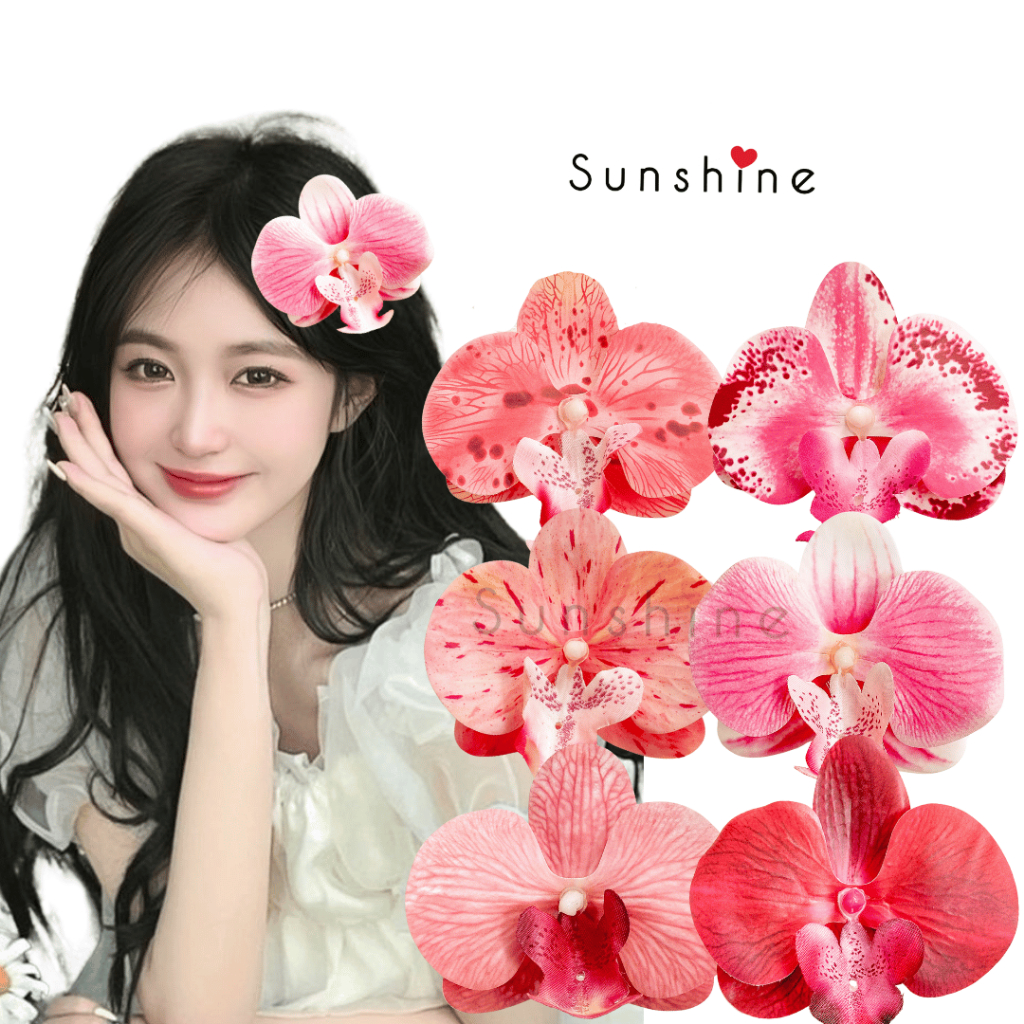 Jual Sunshinelove- Orchid Hair Clip Hijab Accecories - Jepit Rambut ...