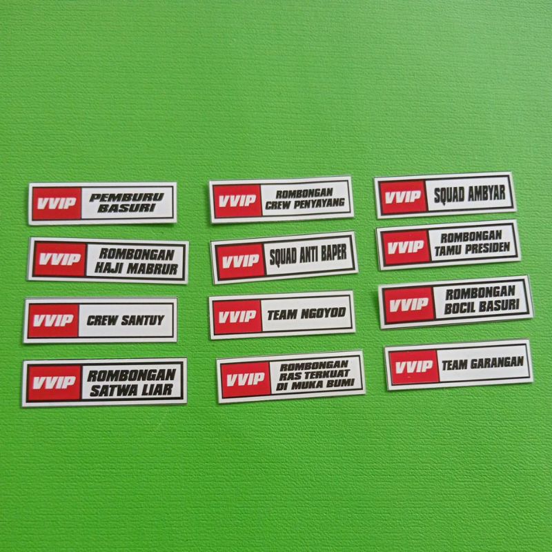 Jual Stiker banner VVIP miniatur bis plastik modifikasi | Shopee Indonesia