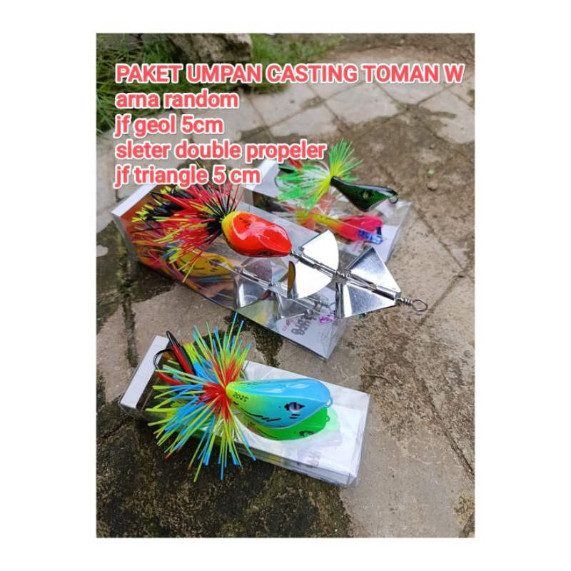 Jual PAKET UMPAN CASTING TOMAN, SLETER DOUBLE PROPELER, JF GEOL, JF ...
