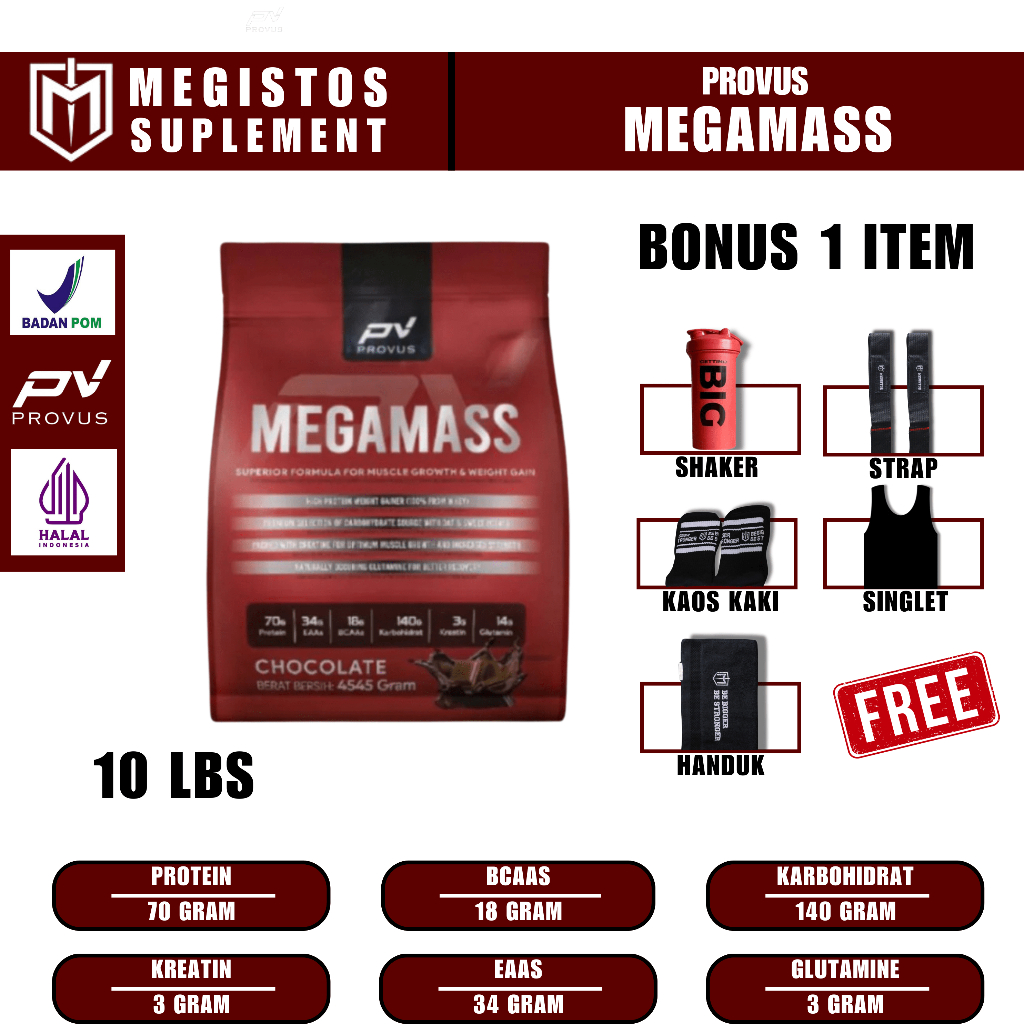Jual Provus Megamass Gainer 10lbs Bulking | Shopee Indonesia